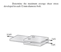 Answered Determine The Maximum Average Shear Stress Developed In Each