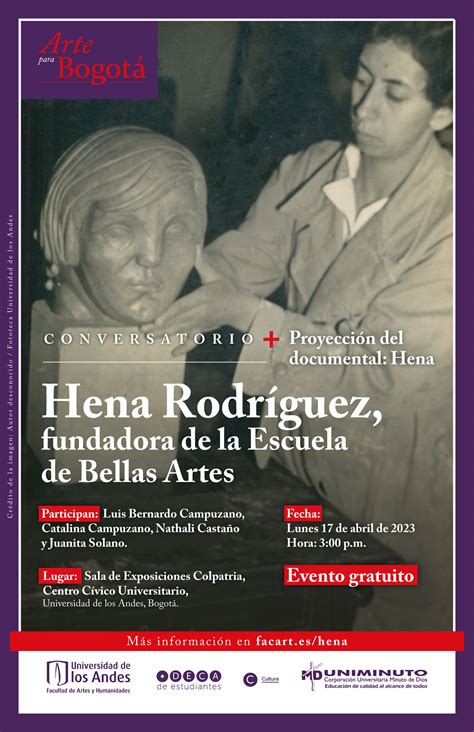 Hena Rodr Guez Fundadora De La Escuela De Bellas Artes Departamento