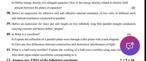 B Define Energy Density Of A Charged Capacitor How Is The Energy Densit