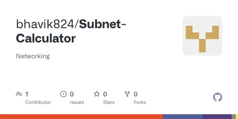 Github Bhavik824 Subnet Calculator Networking