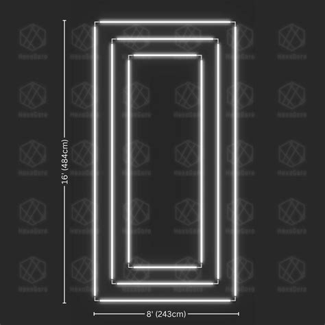 Large Rectangular Lights Grid Triple For Garages Car Detailing