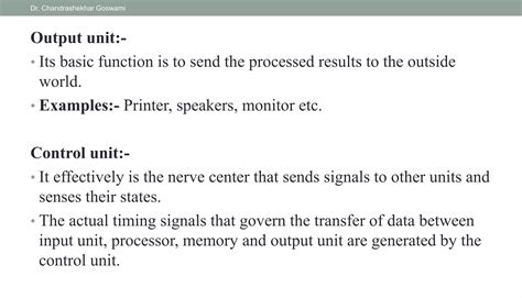 Unit 1 Computer Architecture And Organizationpptx Data Storage And Warehousing Computing