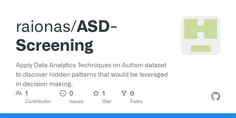 Github Raionas Asd Screening Apply Data Analytics Techniques On Autism Dataset To Discover