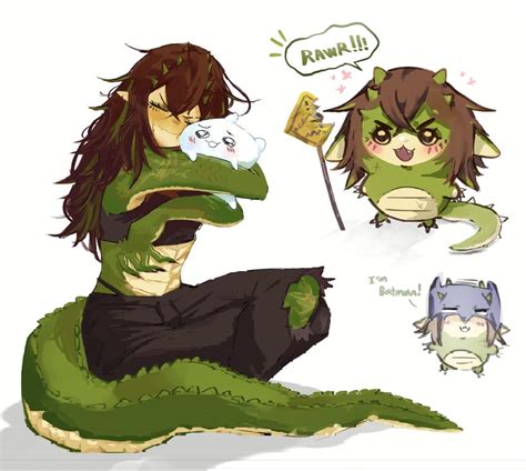 Kairyu Crocodile Indie Virtual Youtuber Drawn By Scrappieartist