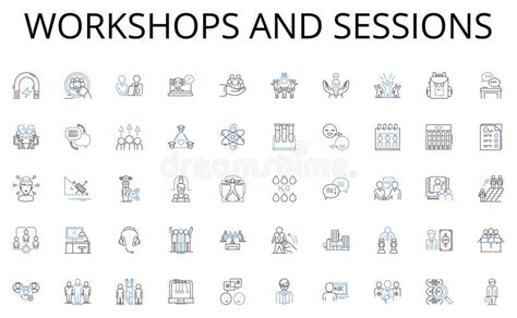 Workshops And Sessions Line Icons Collection Ideation Inspiration Conceptualization