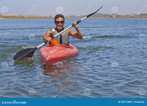 Kaykaking stock photo. Image of handsome, lifestyle, paddle - 20971880