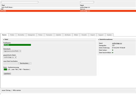Oxid Shop Import Modul Für Csv Und Txt Dateien Oxid Shop