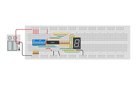 Circuit Design 7 Segment Display With Cd4511 Ic And Dip Switch Tinkercad