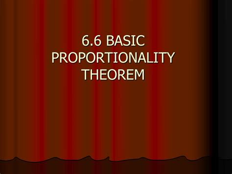 PPT BASIC PROPORTIONALITY THEOREM PowerPoint Presentation Free Download ID