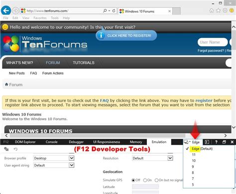 Internet Explorer Edge Mode Enable Or Disable Tutorials