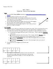 Lab1 Part1 Vectors 2 1 Docx Name S Olivia True Lab 1 Part 1 Virtual Lab Vectors