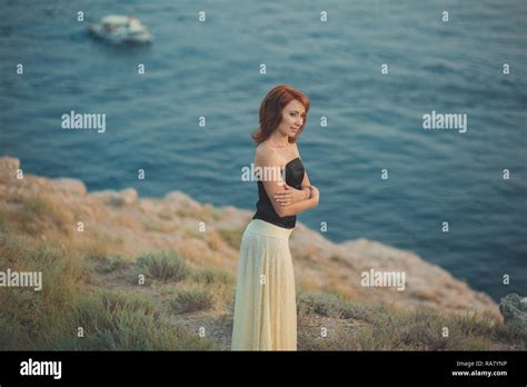 Romantic Episode Cosy Calendar Seductive Fresh Lady Girl Woman Red Fire Hair Waiting Her Seaman