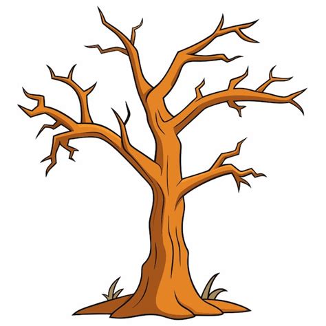 Dead Tree On White Background Vector Illustration Cartoon 5690187