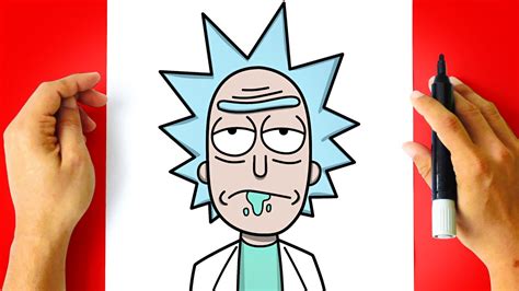 Rick And Morty X Melting Rick Rick And Morty Drawing Mini Canvas Art