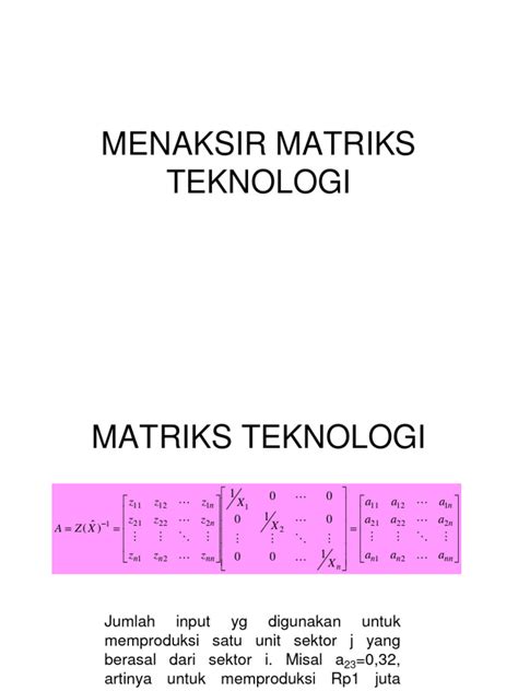 menaksir matriks teknologi pdf