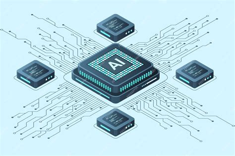 premium vector isometric artificial intelligence chip concept
