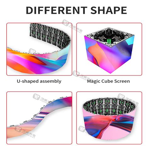 옥외용 육안 D 크리에이티브 다이 캐스팅 알루미늄 LED 디스플레이 HongWei LED에서 옥외용 곡선형 LED 디스플레이 직각 육안 D 크리에이티브 LED