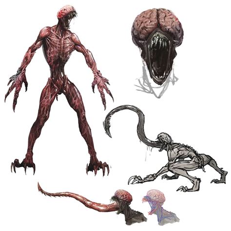 Resident Evil 2 Remake Concept Art Lickers Concept Rresidentevil