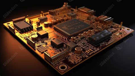 무료 3d 렌더링을 통해 Pcb 시각화 Ppt 배경 Slidesdocs