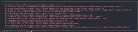 Typeerror Cannot Create Proxy With A Non Object As Target Or Handler