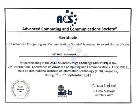 Namburu Nithin On Linkedin Adc2019