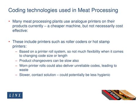 Ppt Coding And Marking In The Meat Processing Industry Powerpoint Presentation Id5453884 Ppt Coding And Marking In The Meat Processing Industry Powerpoint Presentation Id5453884