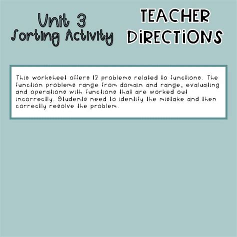 Algebra 1 Error Analysis Functions By Justmaththings Tpt