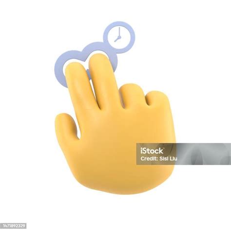 만화 제스처 아이콘 모형터치 스크린 제스처 라인 아이콘3d 그림 두 손 터치 버튼 만화 캐릭터 손3d 흰색 배경에 렌더링 3차원 형태에 대한 스톡 사진 및 기타 이미지