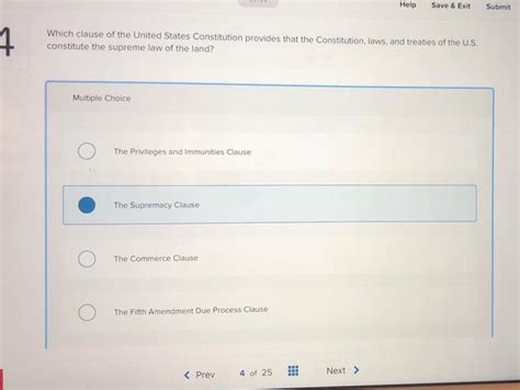 solved help save and exit submit 1 which clause of the united