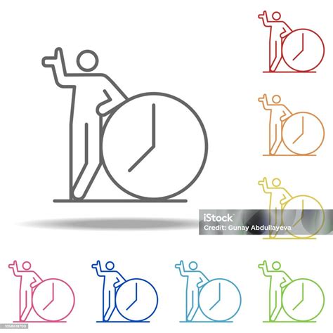 시계 마감일 아이콘입니다 멀티에서 개념적 인물의 요소 색상 스타일 아이콘 정보 그래픽 모바일 응용 프로그램 웹 디자인 웹 사이트에 대 한 간단한 아이콘 개념에 대한 스톡