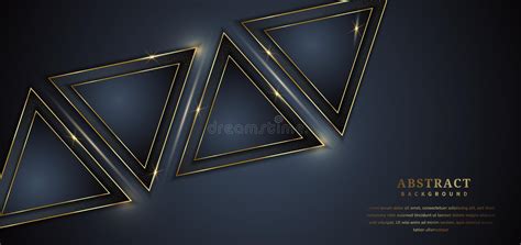 Abstract Template Luxury Triangle Geometric Overlap Layer On Dark Background With Glitter And