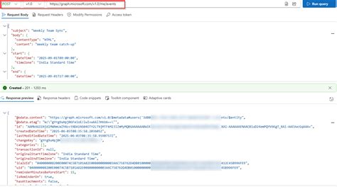 does create event graph api support for creating recurring event with