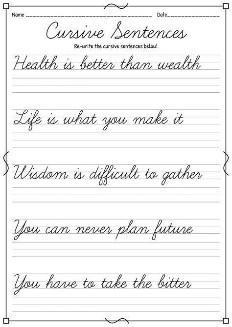 12 Cursive Writing Worksheets With Arrows En 2024 Conseils Sur La Vie