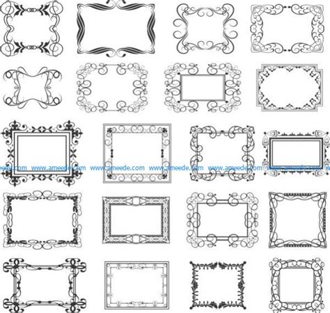 Decorative Rectangle Frame Pattern Free Download Vector Files