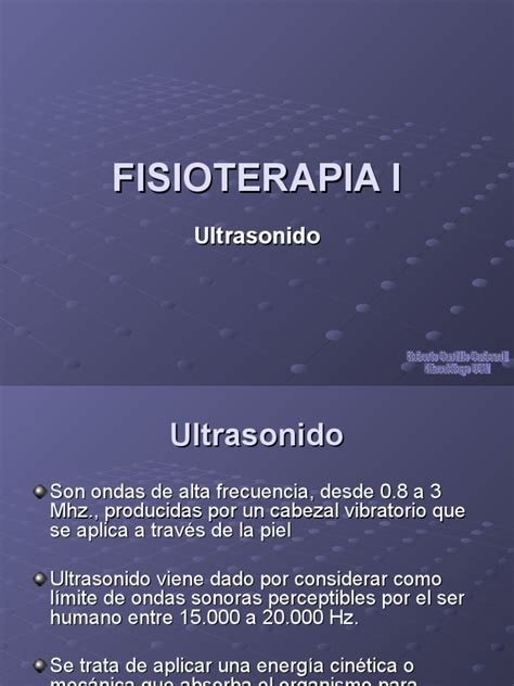 US Ultrasonido Terapeutico | PDF | Ultrasonido | Frecuencia