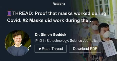🧵THREAD: Proof that masks worked during Covid. - Thread from Dr. Simon Goddek @goddeketal - Rattibha