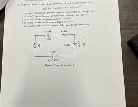 Solved 1 20 Points Consider The Electric Circuit Shown In