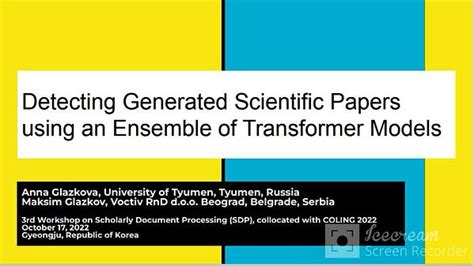 Underline Detecting Generated Scientific Papers Using An Ensemble Of Transformer Models