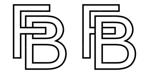 Logo Signe Fb Bf Icône Signe Lettres Entrelacées Bf Logo Vectoriel Bf