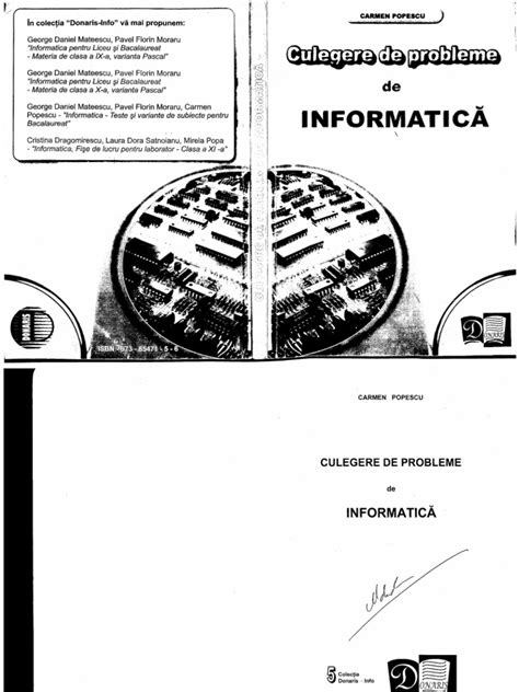 Culegere De Probleme Informatica Carmen Popescu Compress Pdf