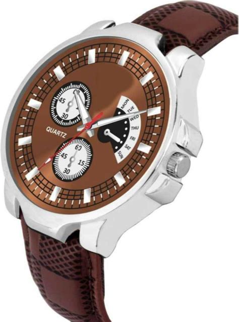 Bolun Analog Brown Dial Brown Strap Watch For Men - JioMart