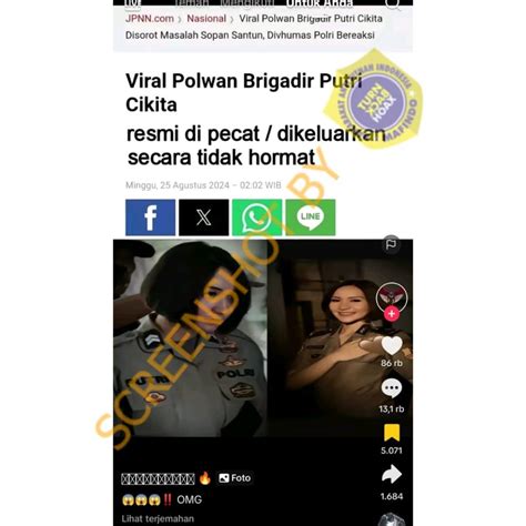 Salah Viral Polwan Brigadir Putri Cikita Resmi Di Pecat Dikeluarkan Secara Tidak Hormat