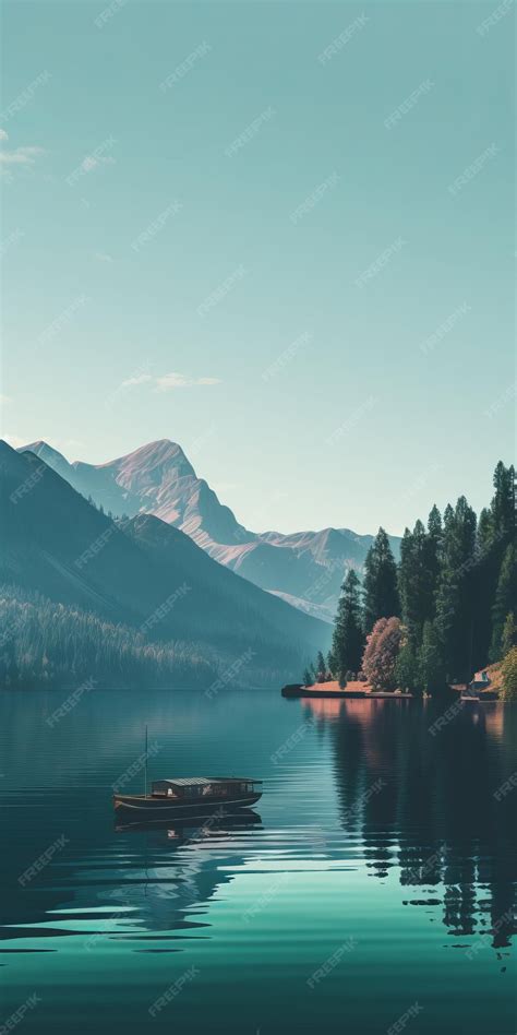 Premium Photo Vintage Aesthetic Lake With Water Reflected In Trees