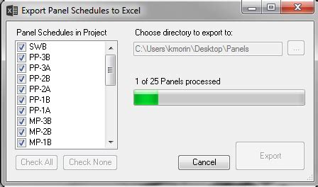 Revit Add Ons Panel Schedule Exporter Add In For Revit