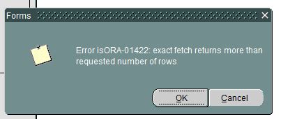 Solved ORA 01403 No Data Found Experts Exchange