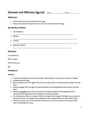 Fillable Online Osmosis And Diffusion Egg Lab Fax Email Print PdfFiller