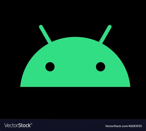 Android Logo Icon Symbol Black And Green Design Vector Image
