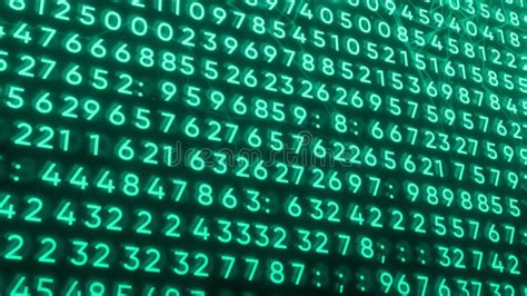 Background Of Set Of Numbers With Highlighted Motion Stock Footage