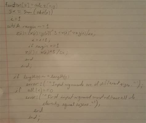 Solved Problem 2 Write A Matlab User Defined Function That