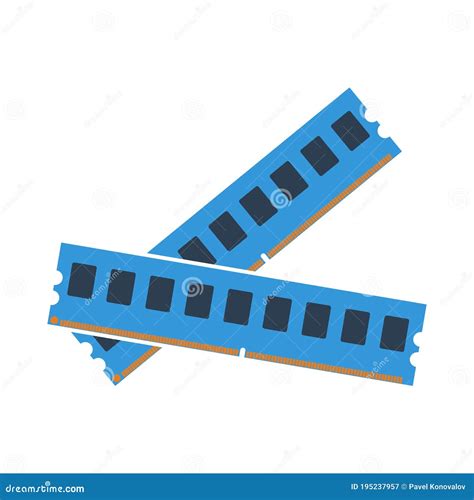 Computer Memory Icon Stock Vector Illustration Of Background 195237957